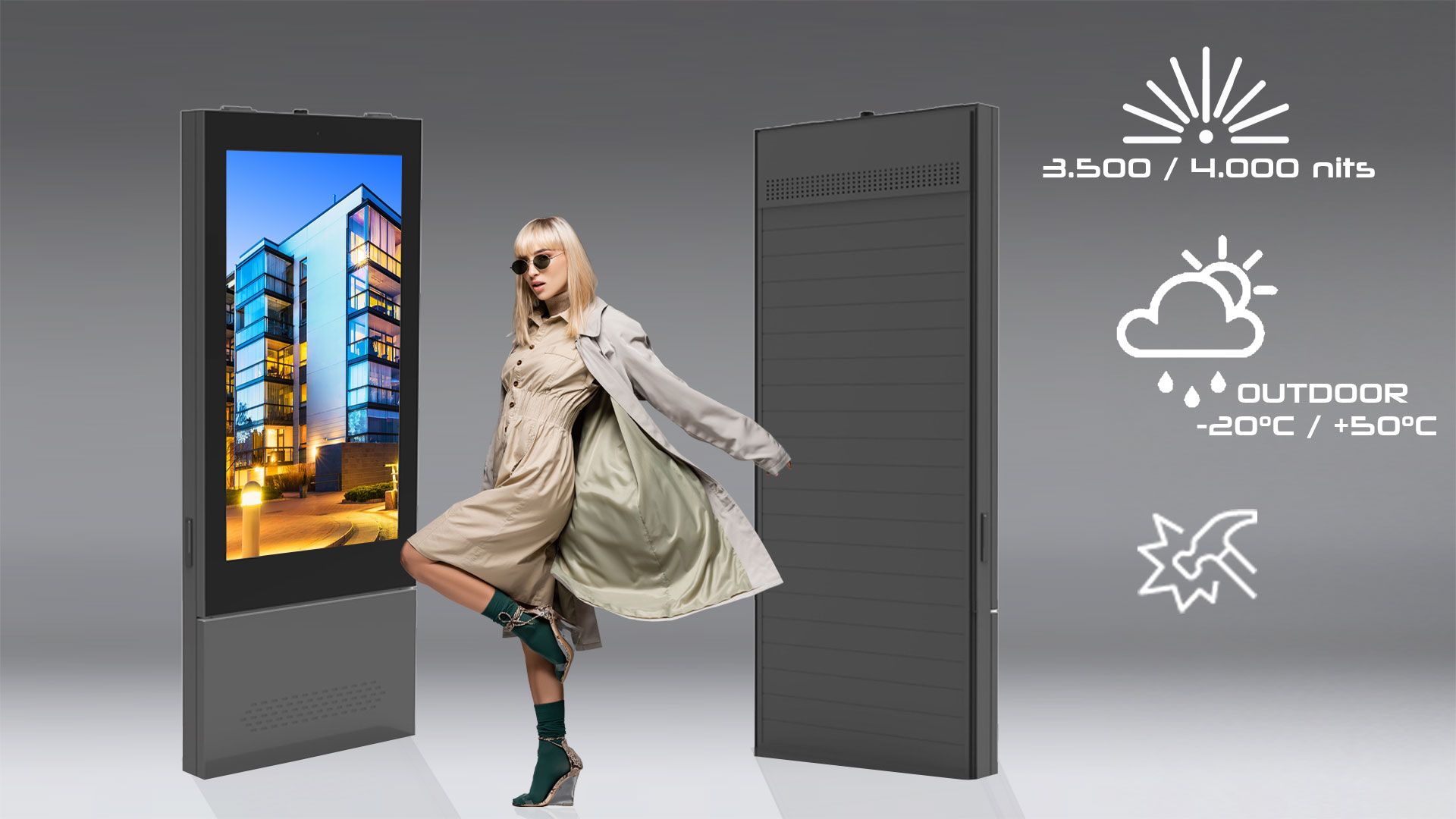 OUTDOOR STELE (floorfixed) | TOUCHscreen inklusive | Outdoor ...